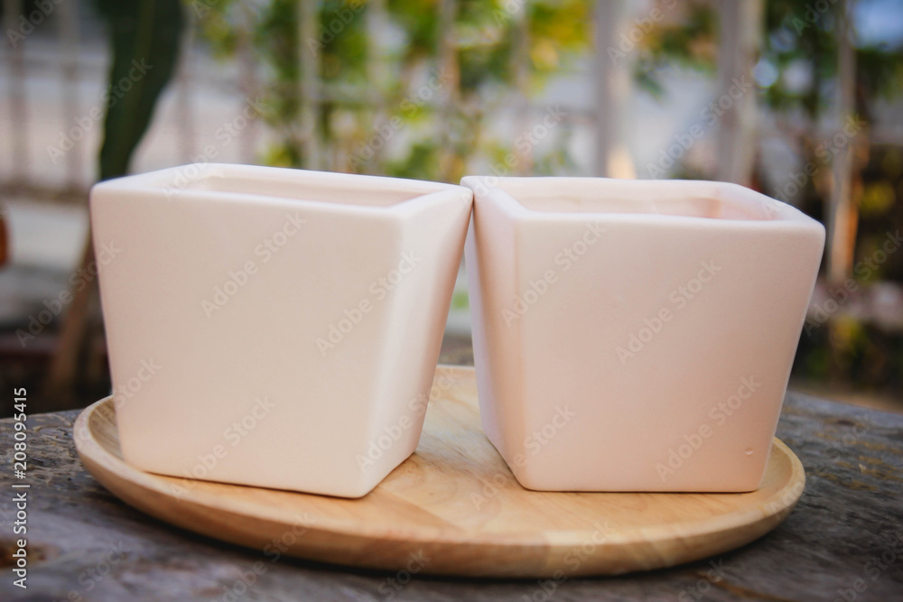 Handmade potted plants, Children coloring potted plants Stock Photo ...