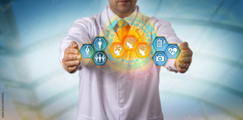 Clinician Integrating Patient Data With Smart AI Stock Photo | Adobe Stock