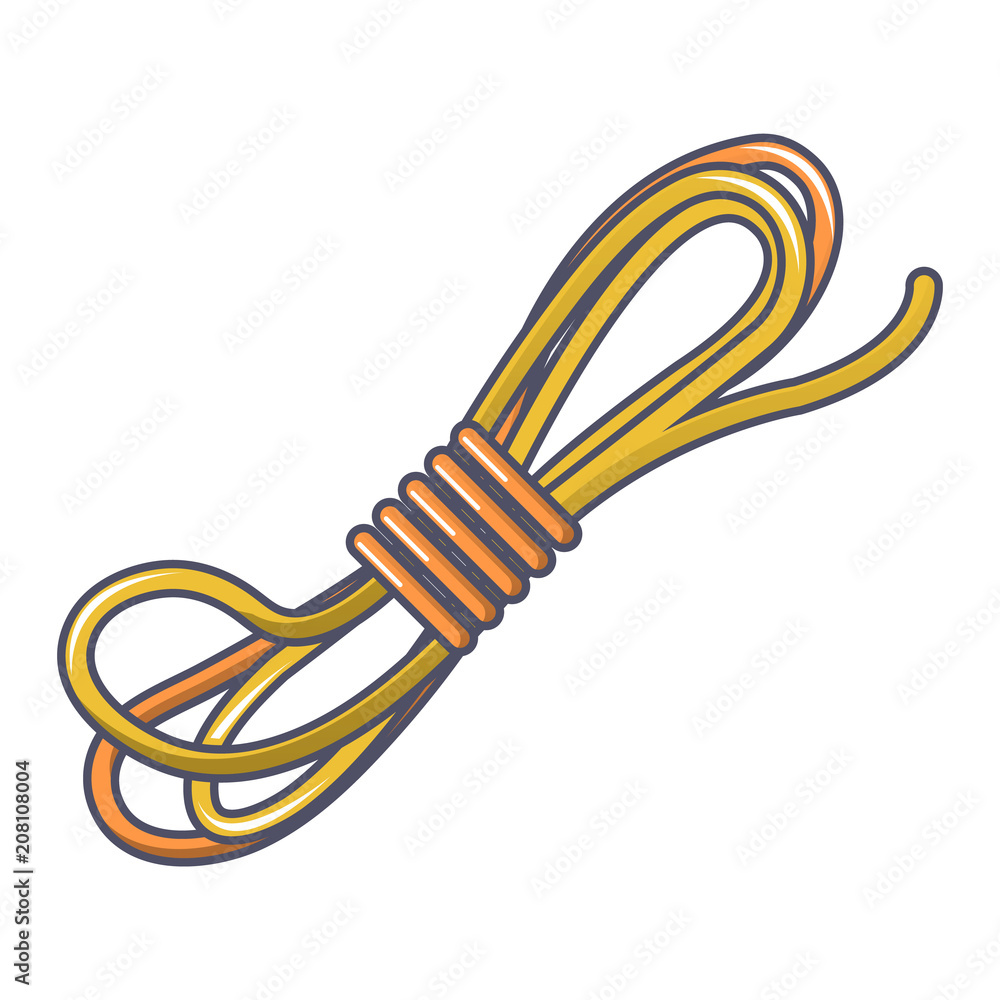 Rope icon. Cartoon of rope vector icon for web design isolated on white ...