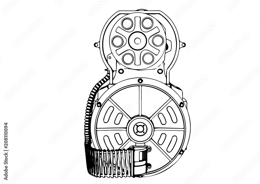 sketch of a military machine gun vector Stock Vector | Adobe Stock