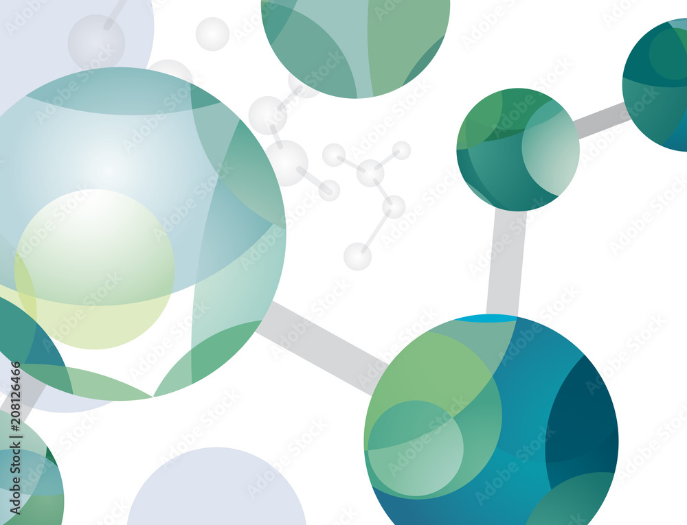 Molecular structure of connected cells and molecules. Scientific ...
