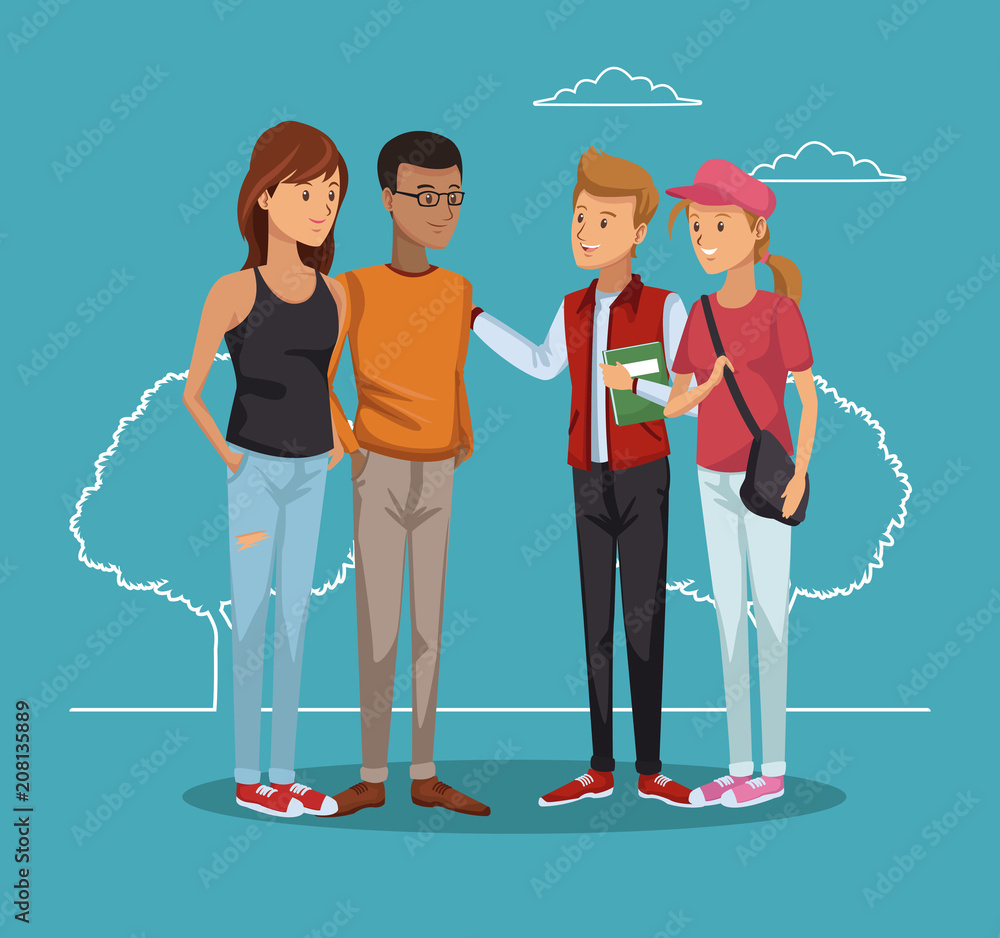 Cartoon Talking To Friends