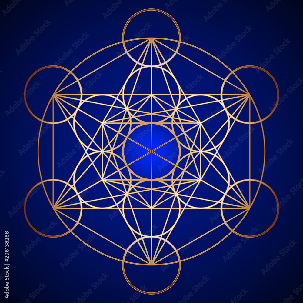 Sacred Geometry Cube Pattern