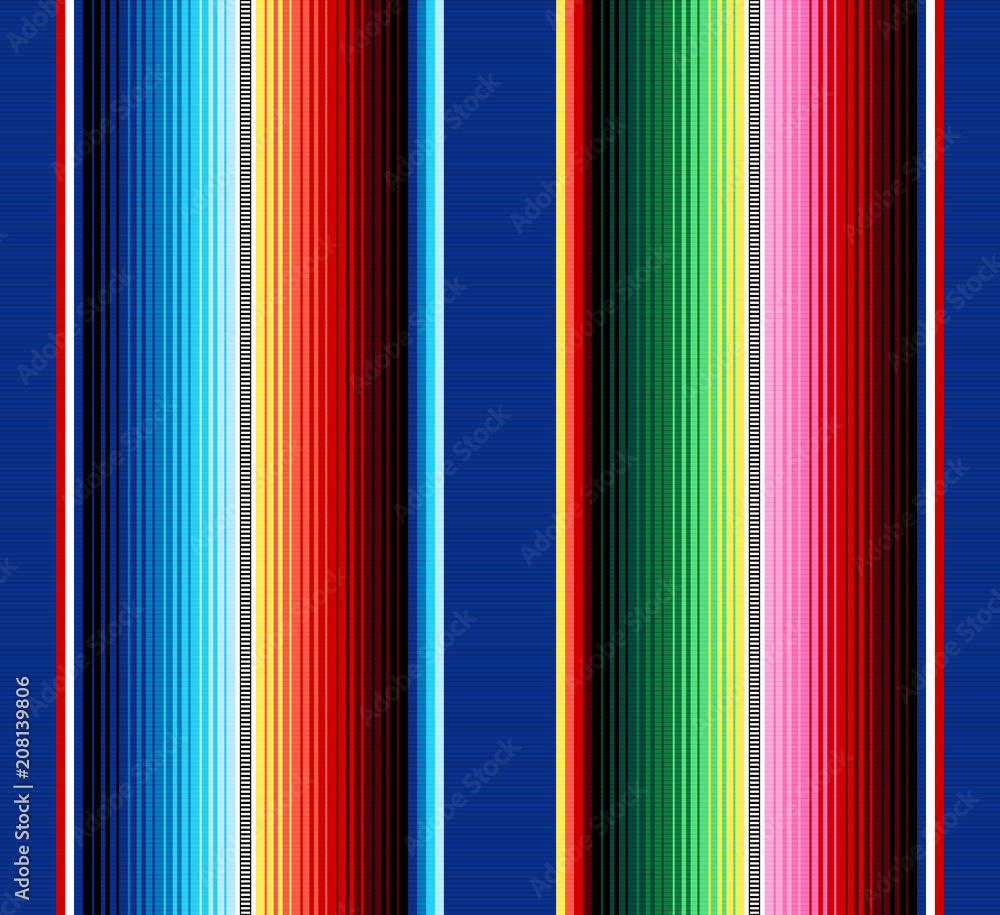 Blanket stripes seamless vector pattern. Background for Cinco de Mayo ...