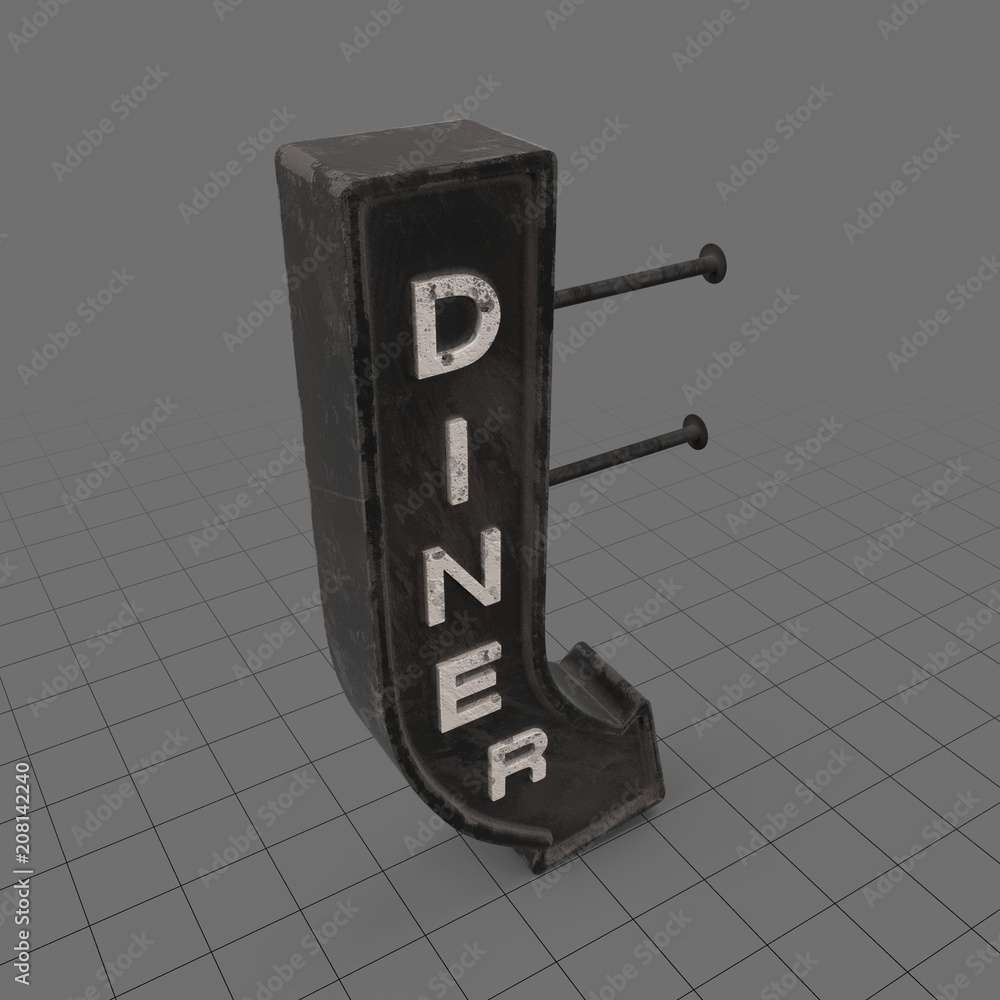 Diner Sign Arrow