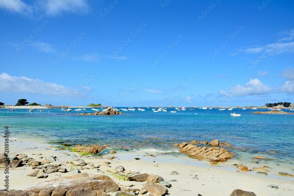 Magnifique paysage de la côte bretonne en Côtes d'Armor Stock Photo ...