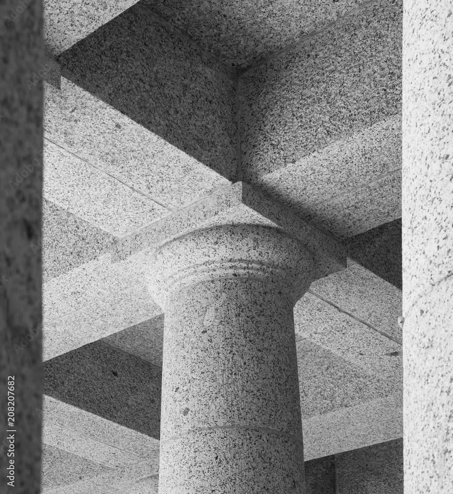 Rhodes Memorial Granite Column / Ceiling Detail Stock Photo | Adobe Stock