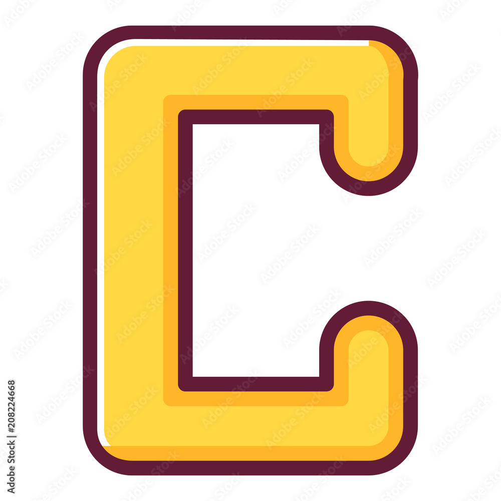 Letter C of the English alphabet. Alphabetic character. An icon for the ...