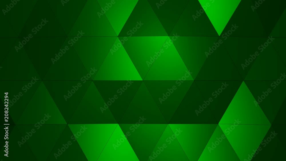 Stockvideo Loopable Abstract Green Low Poly 3D surface as CG background ...