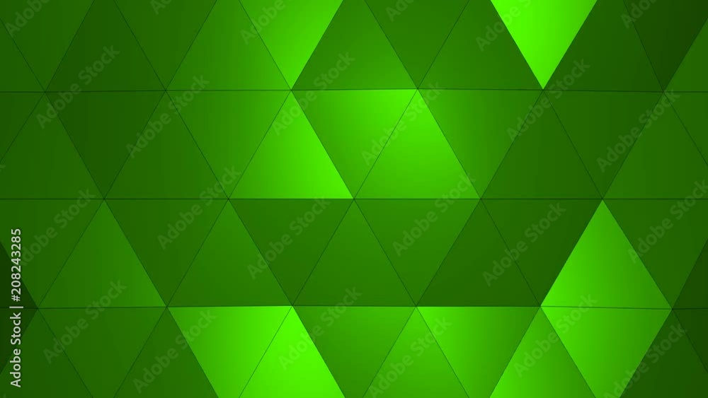 Loopable Abstract Green Low Poly 3D surface as CG background. Soft ...