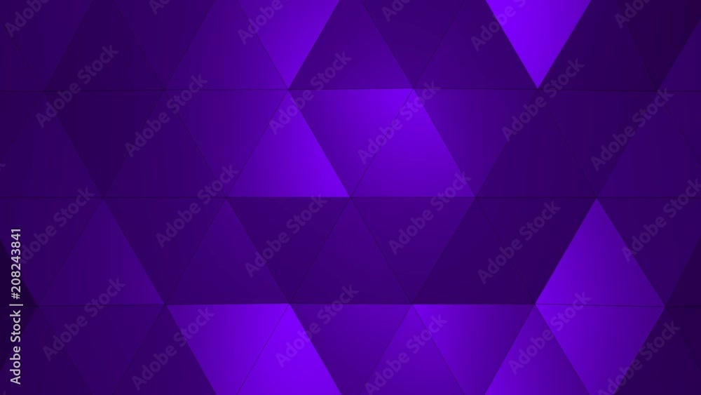 Loopable Abstract Purple Low Poly 3D surface as CG background. Soft ...