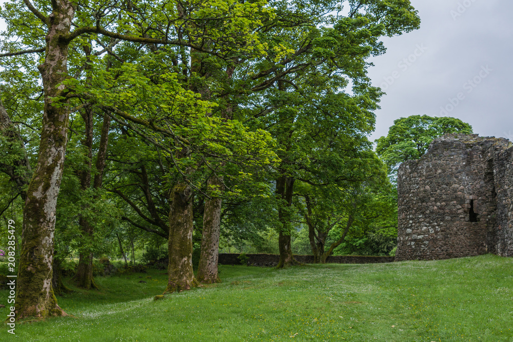 Torlundy, Scotland - June 11, 2012: Forested area surrounds Inverlochy ...