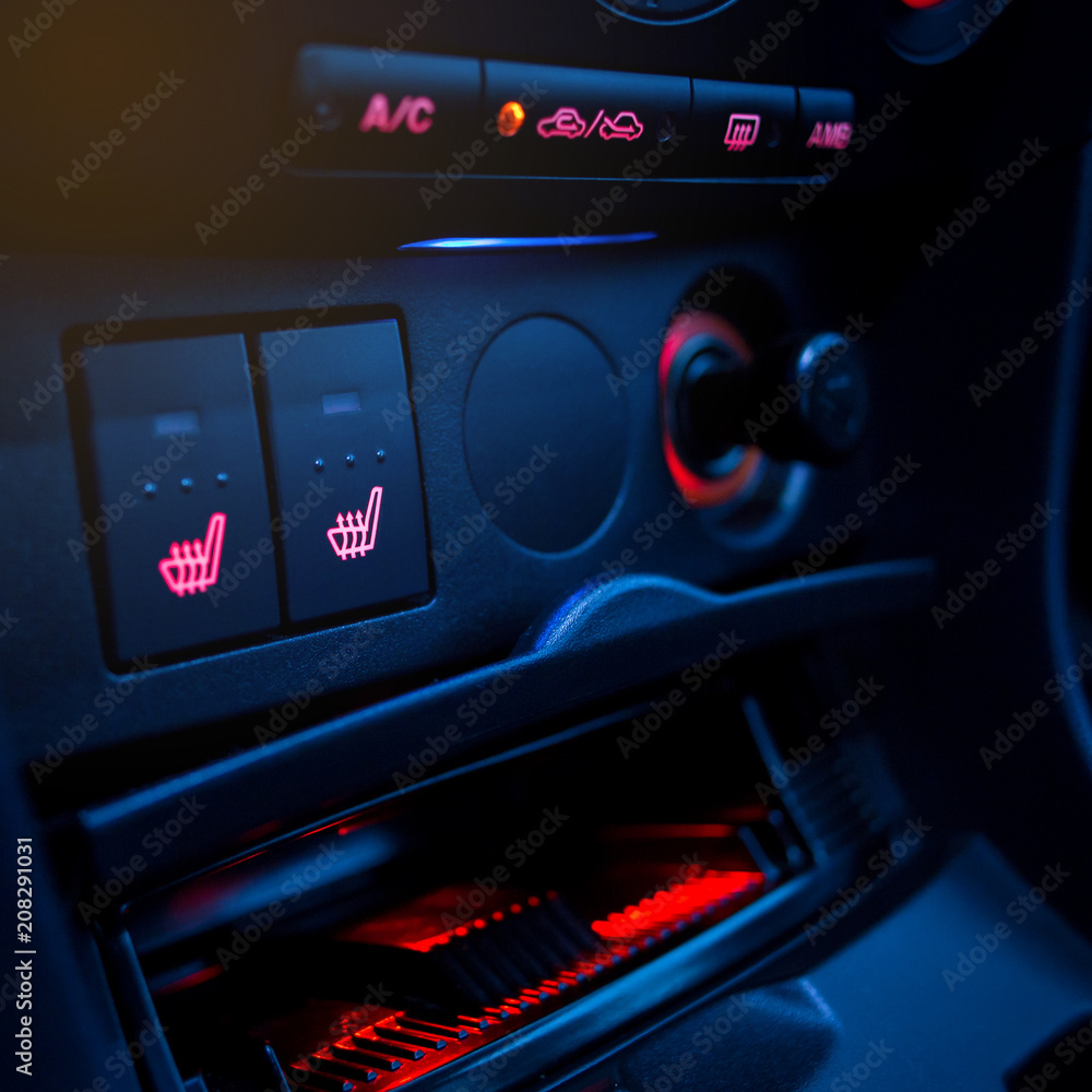 Seat heating icon in a modern car Stock Photo | Adobe Stock