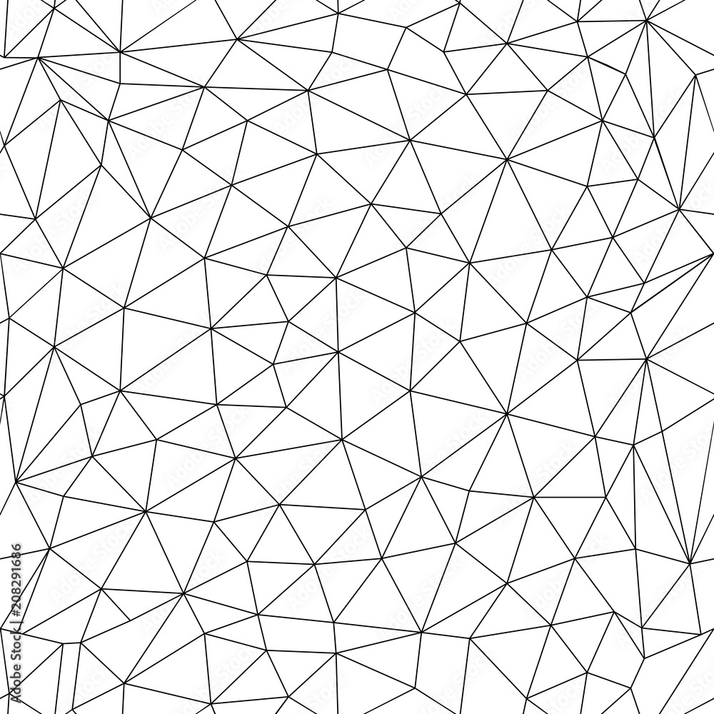 Seamless vector pattern, with line triangles. Low poly line art ...