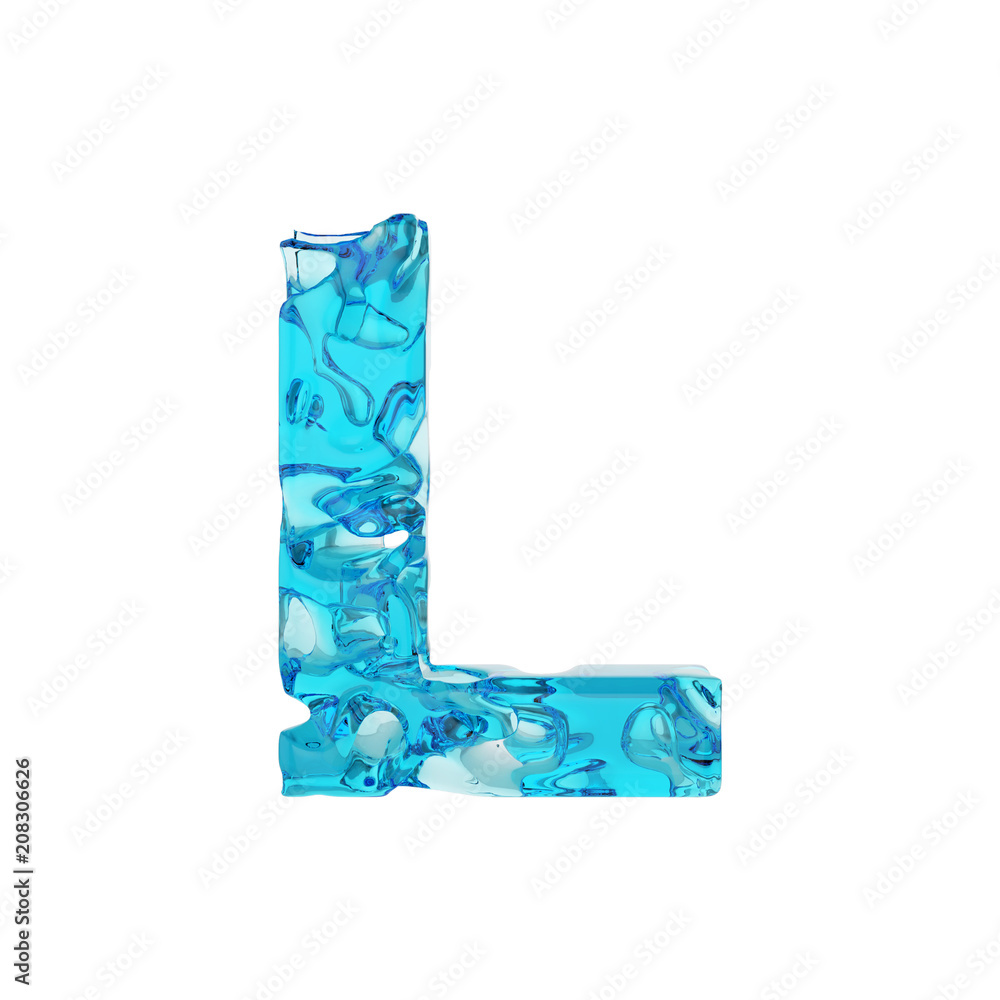 The Letter L In Blue