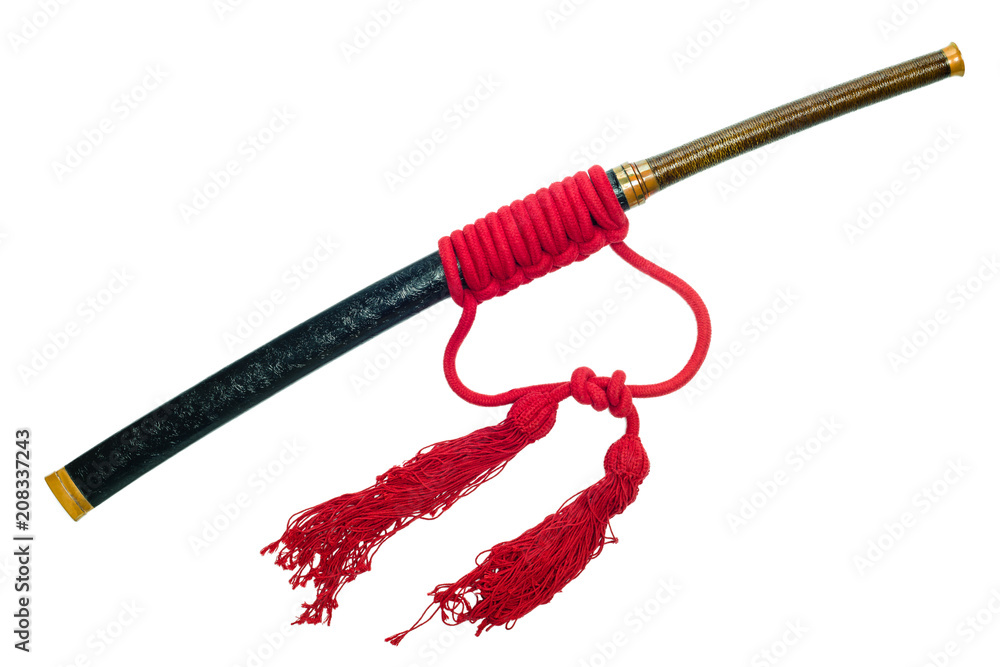 beautiful metal asian traditional sword from thailand isolated on white ...