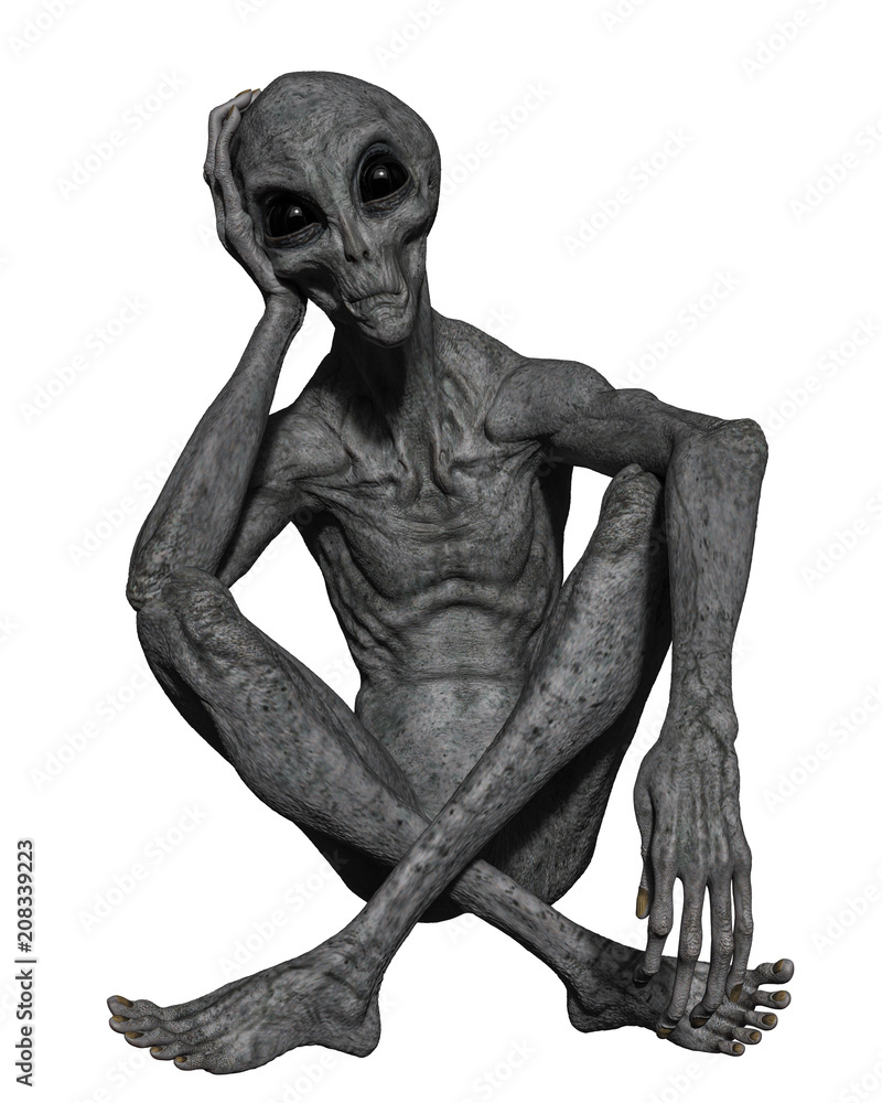 Grey Alien Drawing