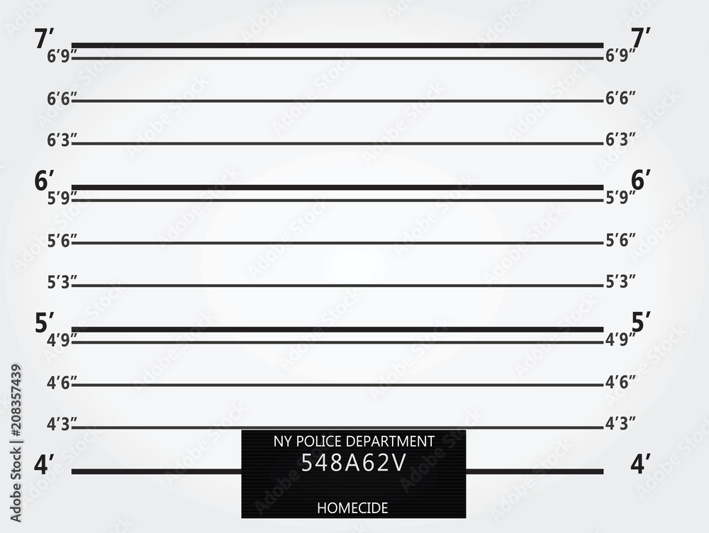 Mugshot wall. vector illustration Stock Vector | Adobe Stock