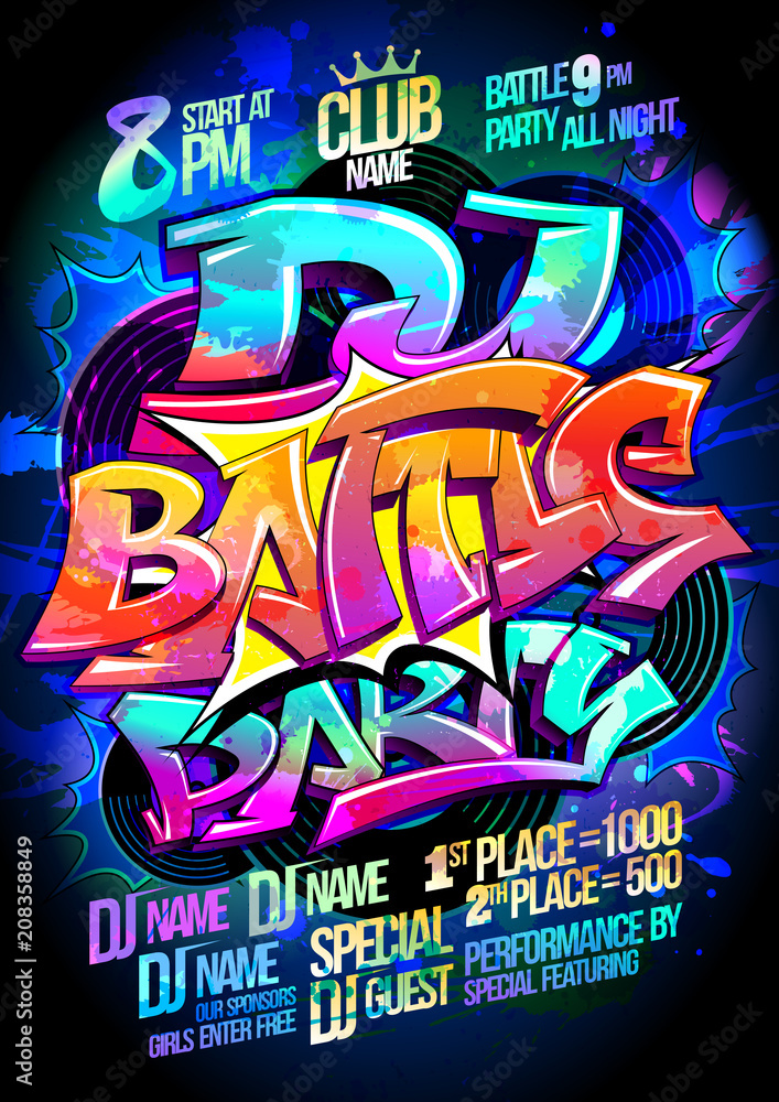 Dance battle party Stock Vector | Adobe Stock