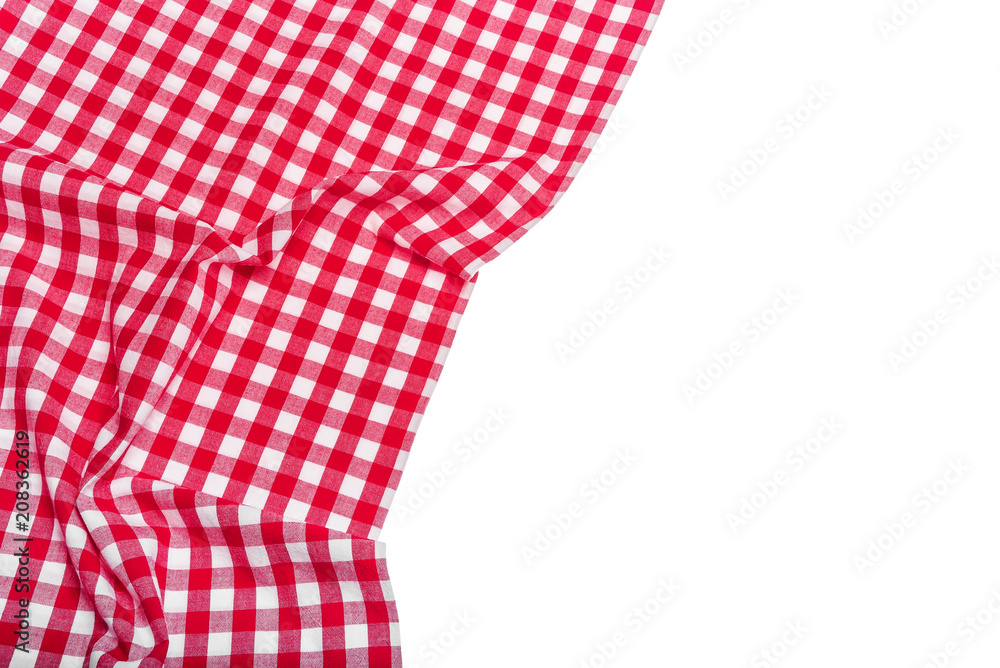 Red checkered napkin. foto de Stock | Adobe Stock
