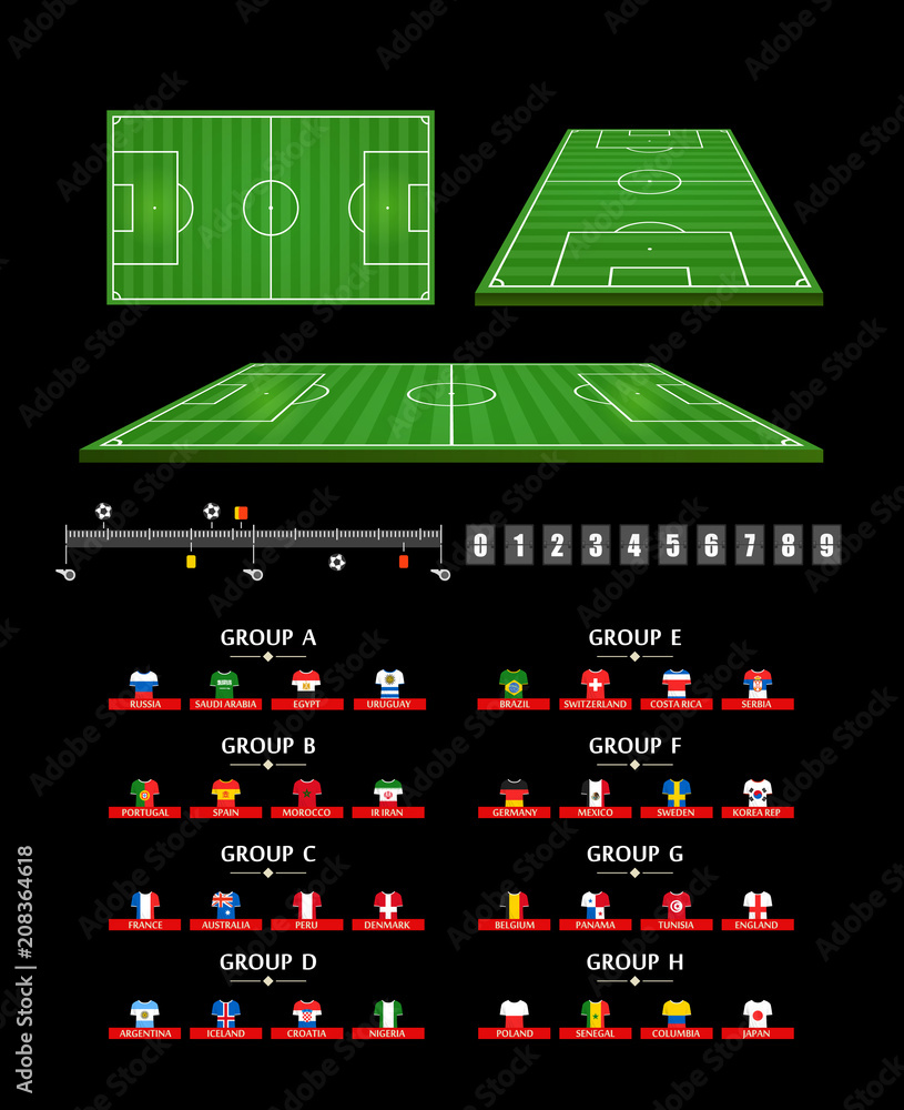 Football infographic elements. Soccer match statistics template Stock ...