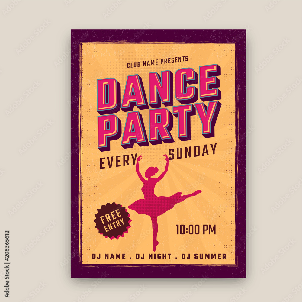 Dance Party Poster Designs