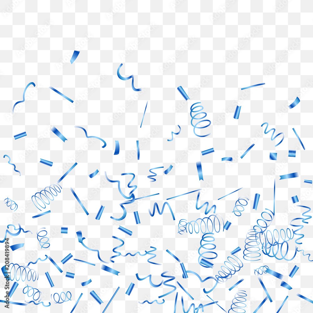 Blue Confetti Falling