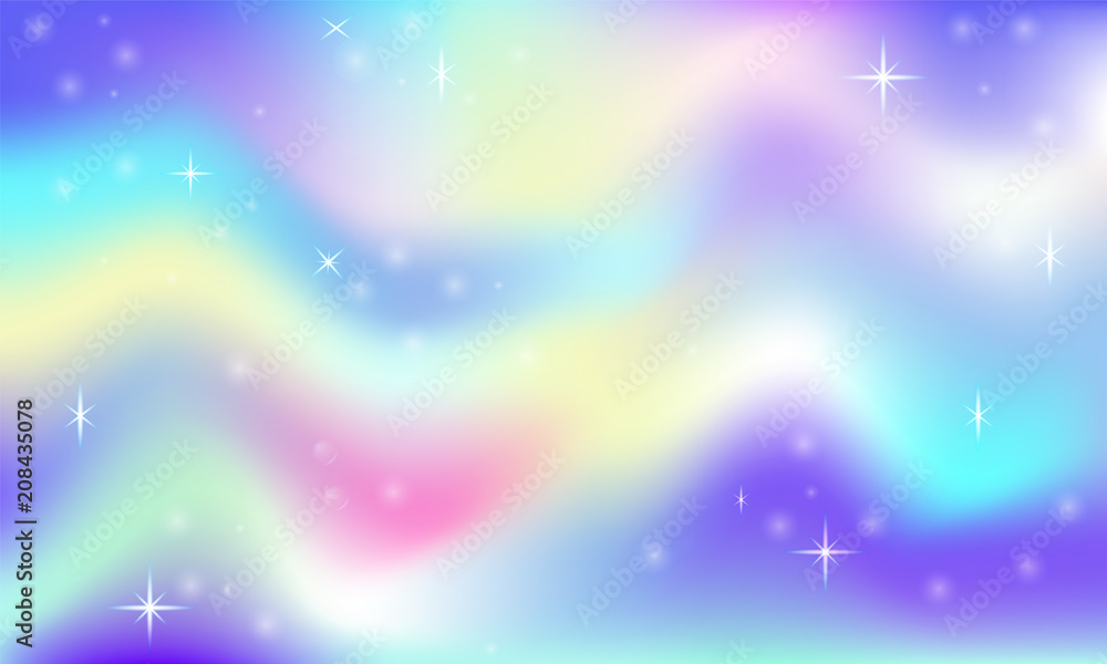 Fairy space magical glow background with rainbow mesh. Multicolor ...