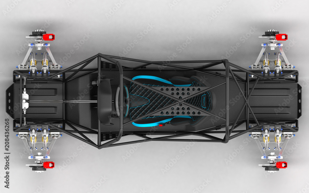 The frame frame of the sports car is a buggy with the basic design ...