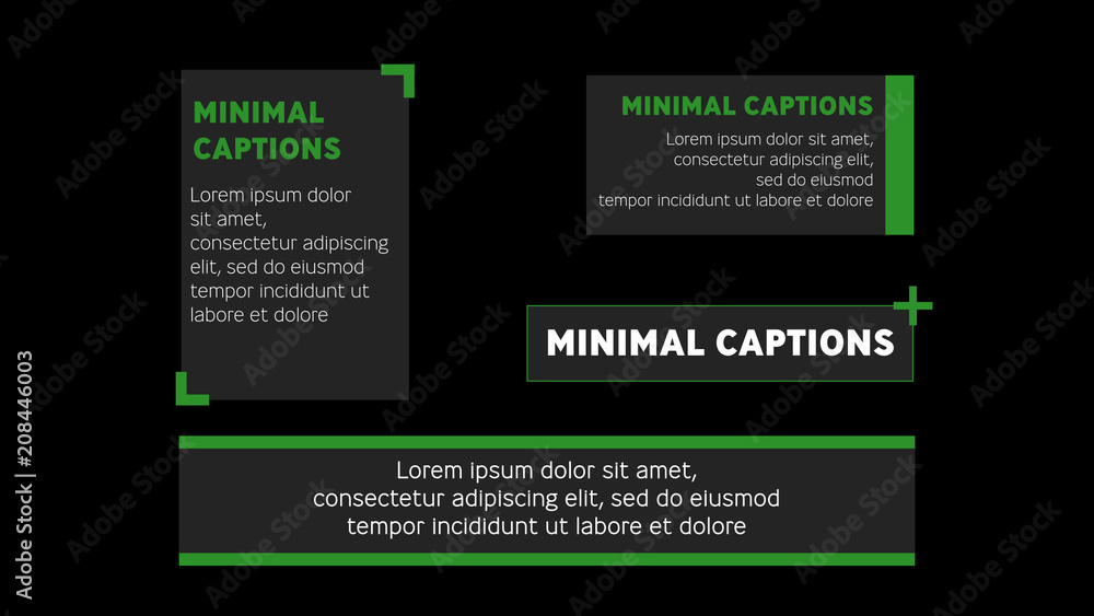 Minimal Captions Stock Template | Adobe Stock