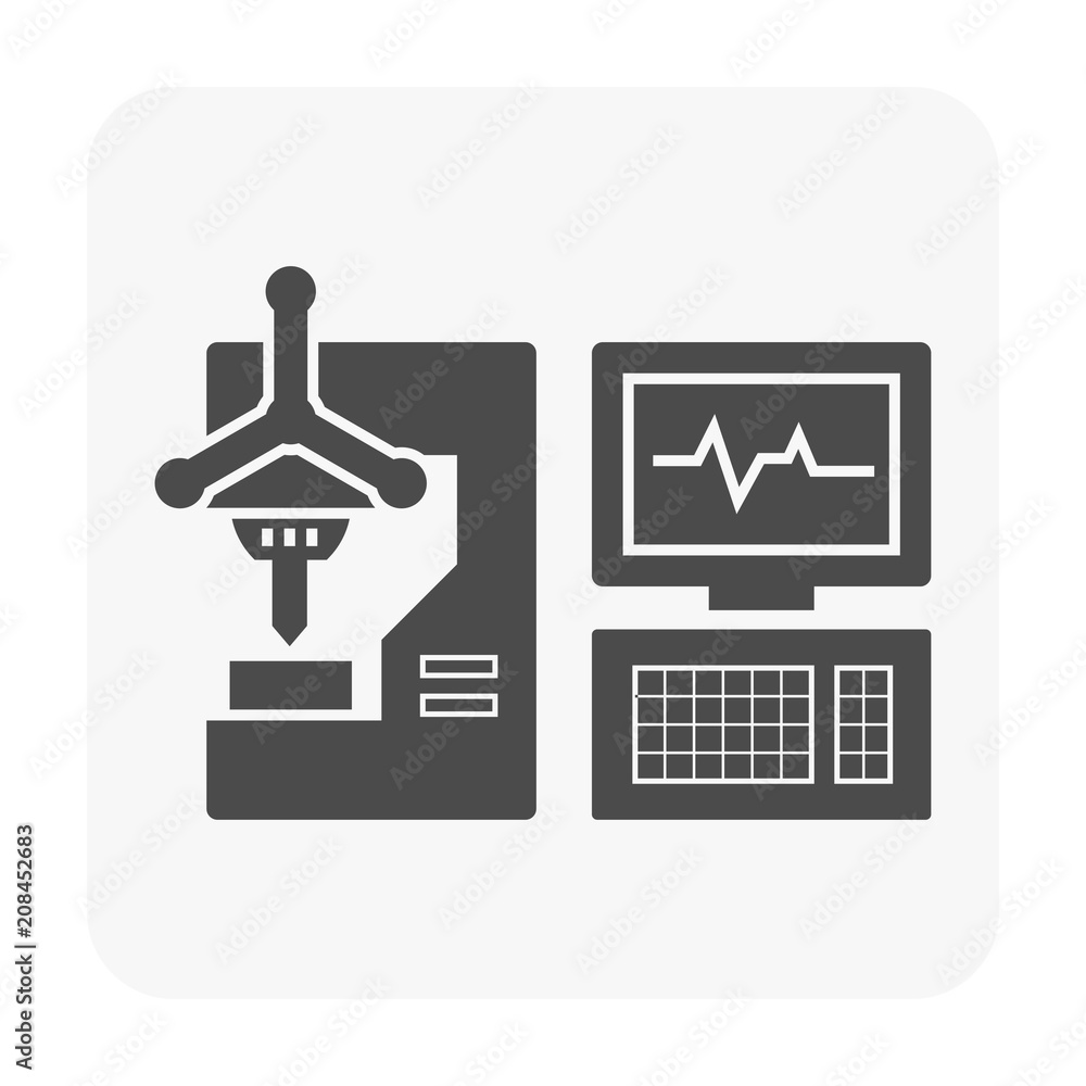 Cnc milling machine icon. Stock Vector | Adobe Stock
