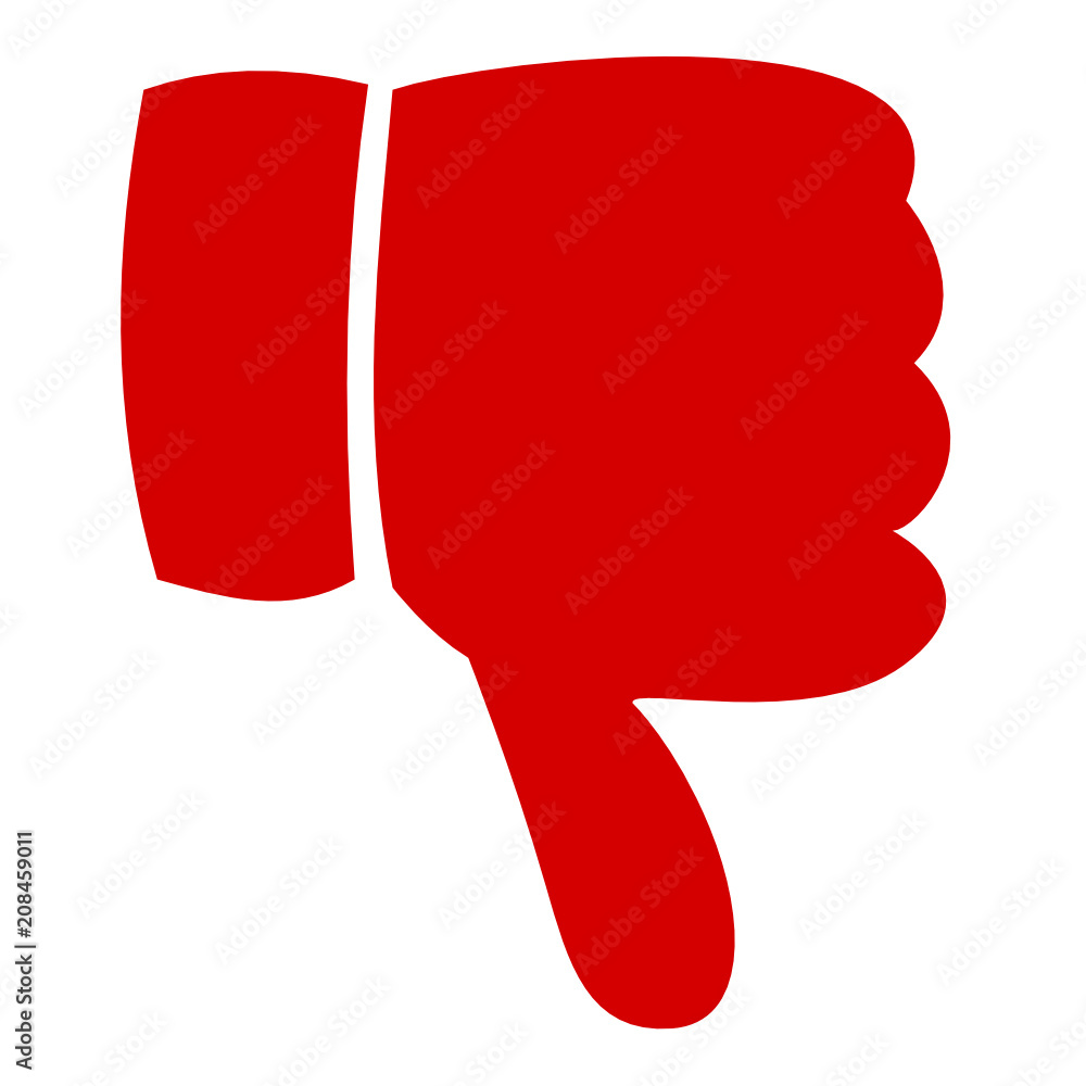 Daumen runter nicht Okay Stock Vector | Adobe Stock