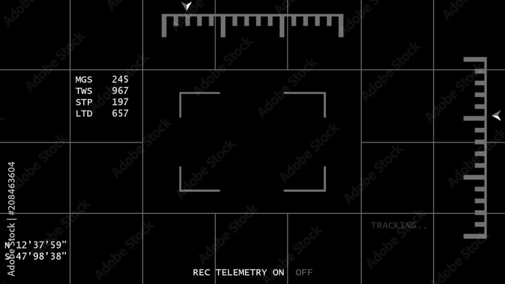 Night vision / UAV / Tracking helicopter overlay animation, set to ...