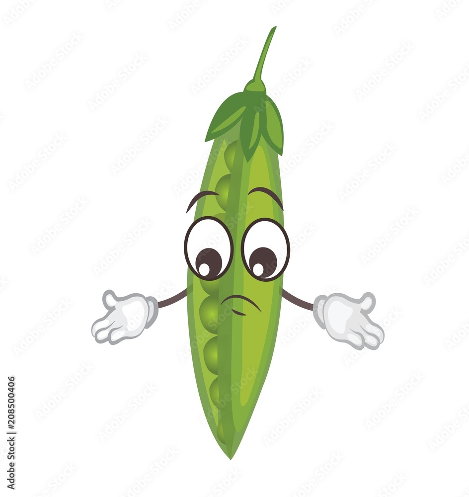 cute peas character.cartoon vector illustration Stock Illustration ...