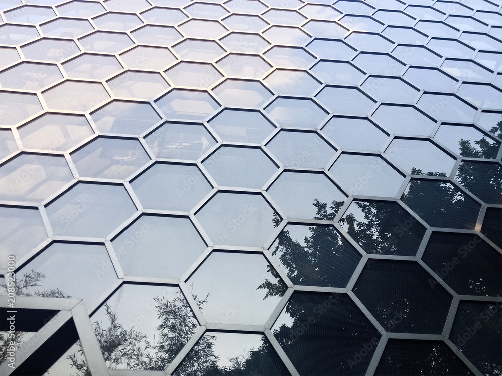 Hexagonal building facade Stock Photo | Adobe Stock