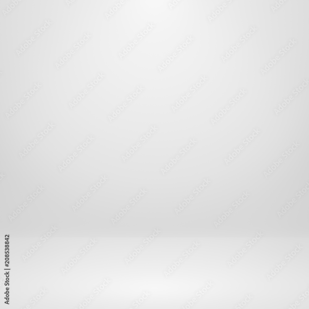 Abstract empty room studio with blurred gradient white background in ...