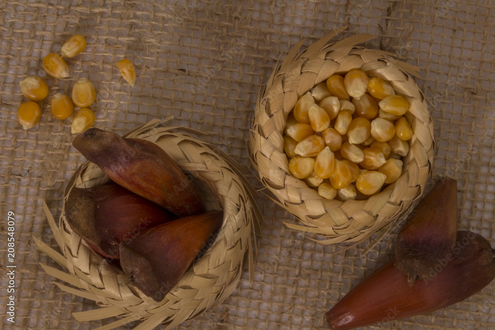Pinions and Popcorn. Food of Festa Junina, a typical brazilian party ...