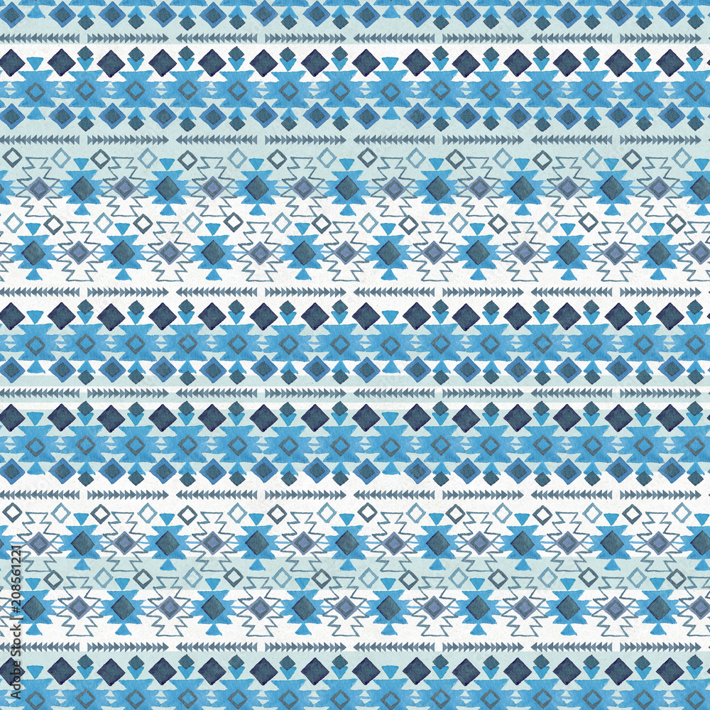 Blue Aztec Print Background