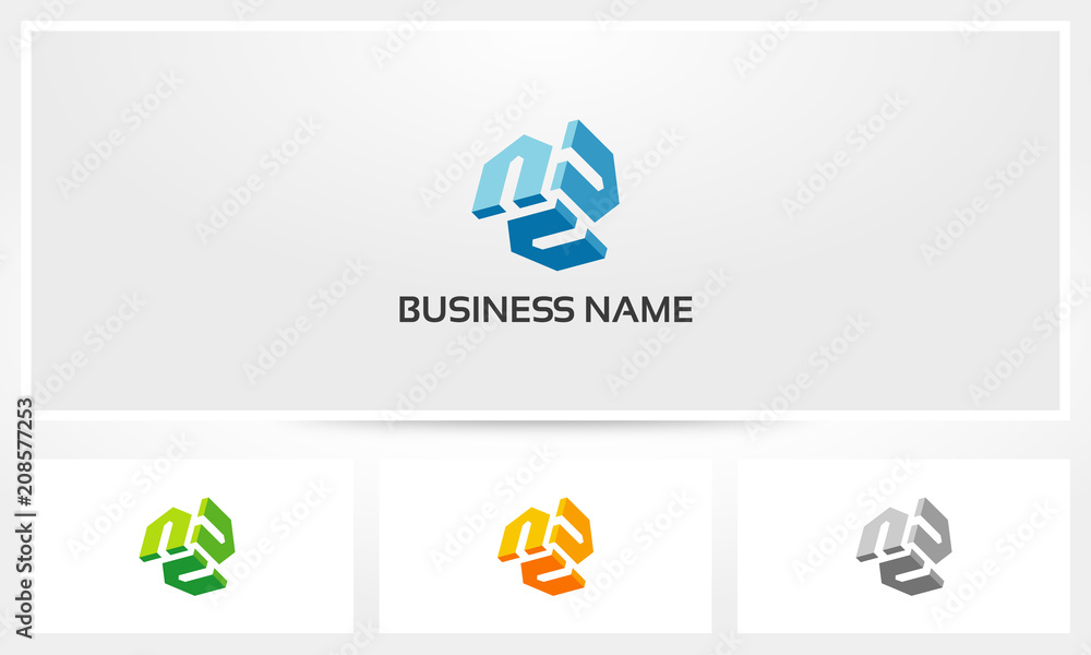 Triple Letter V Alphabet Cube Logo Stock Vector | Adobe Stock