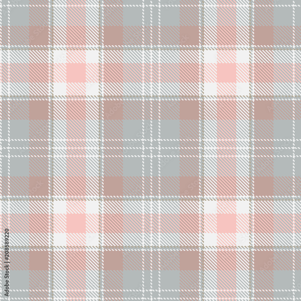 Pink And Brown Plaid Background
