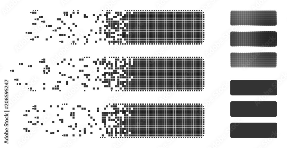 Gray vector database icon in dispersed, dotted halftone and undamaged ...