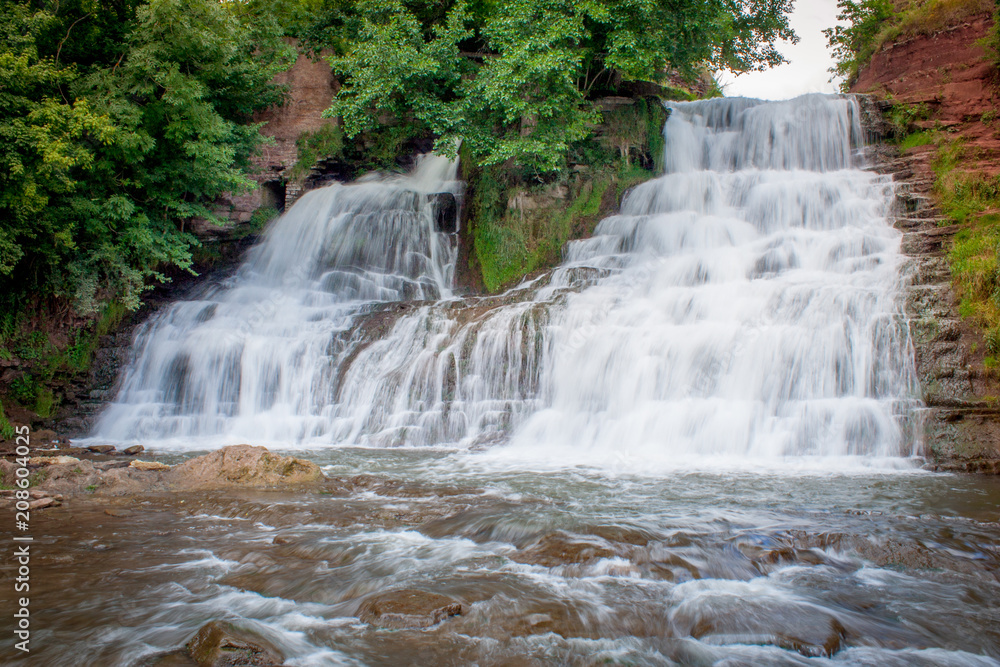 Dzhurinsky waterfall - a waterfall on the river Dzhurin in Zaleschitsky ...