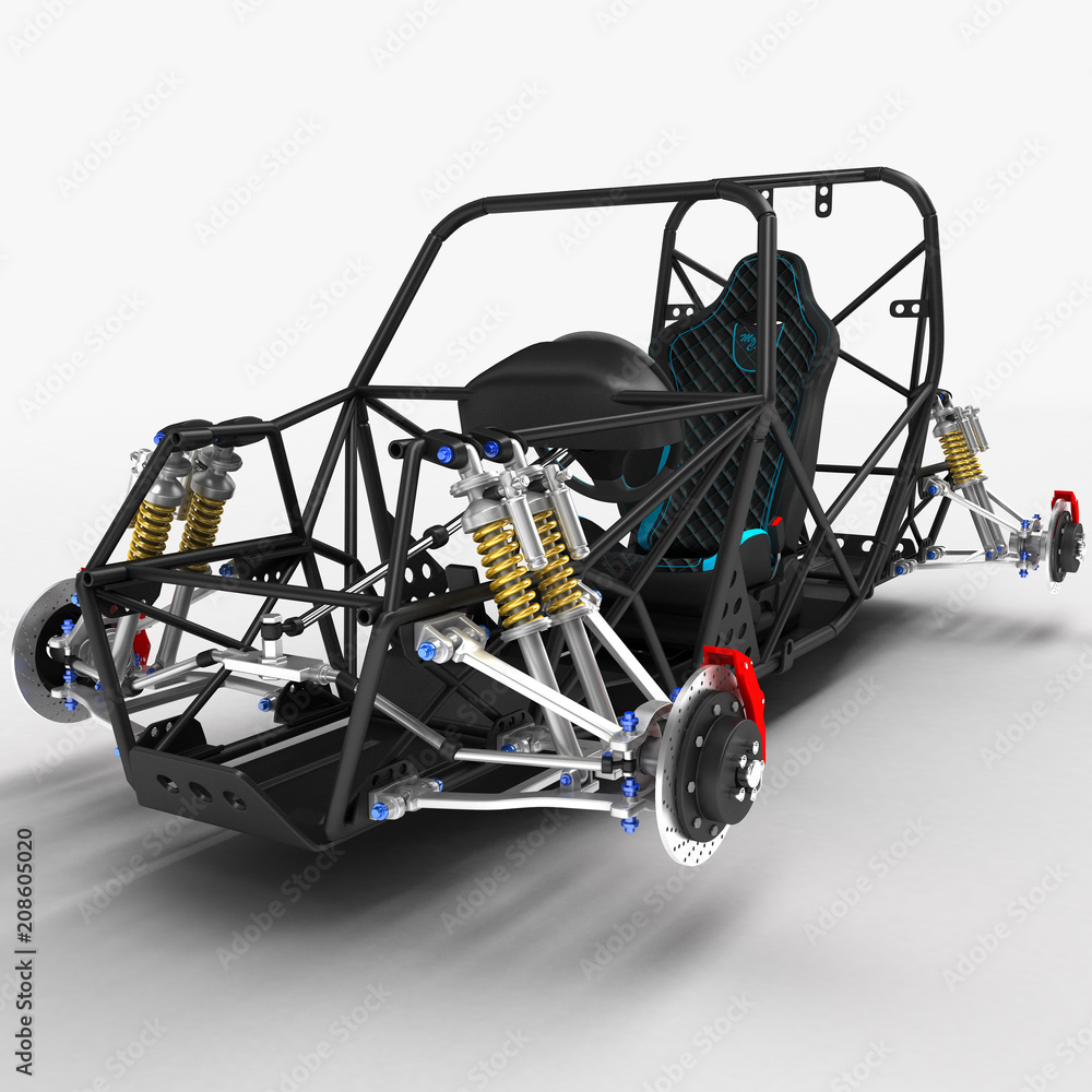 The frame frame of the sports car is a buggy with the basic design ...
