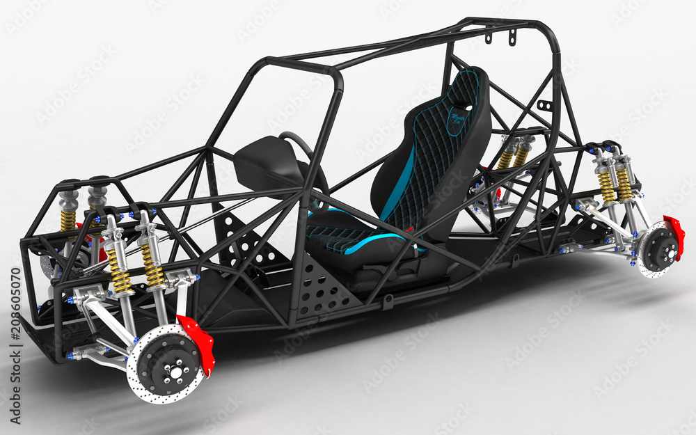 The frame frame of the sports car is a buggy with the basic design ...