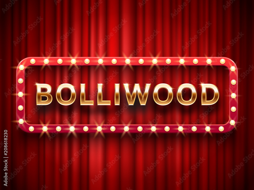 Bollywood cinema. Vintage indian movie, cinematography and theater ...
