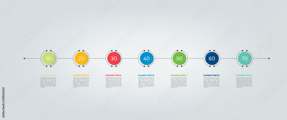 Infographic timeline report, template, chart, scheme. Vector. Stock ...
