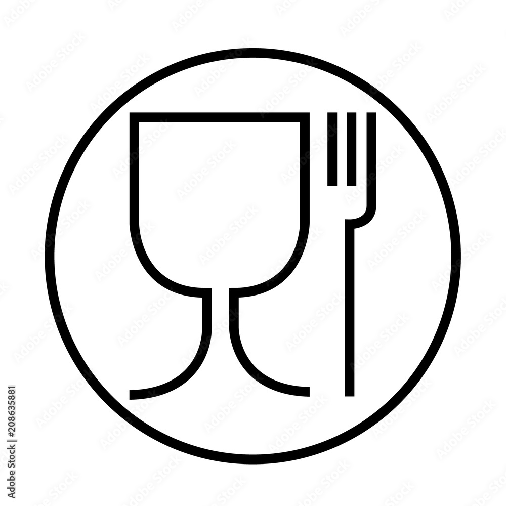 Food safe symbol. The international icon for food safe material are a ...