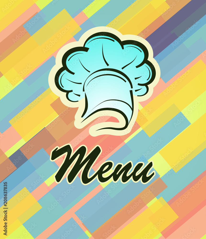 Vector banner for restaurant and cafe, bar. Cook with a cap. Stock ...