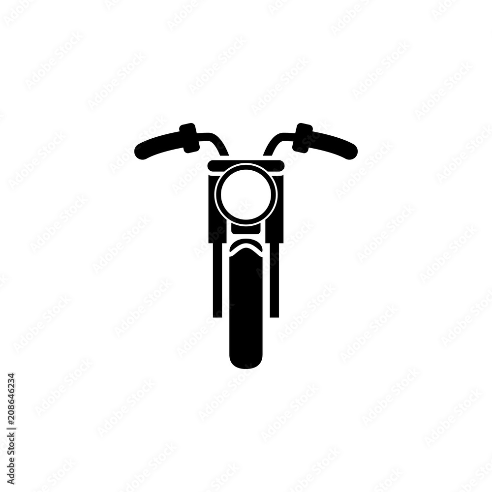 Motorcycle Front Simple Vector Isolated Icon Stock Vector | Adobe Stock