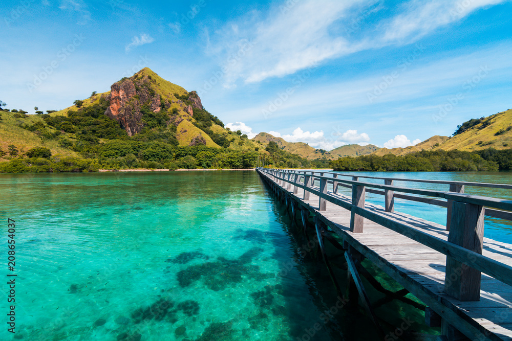 Marijite Bridge of the private island from Komodo Island (Komodo ...
